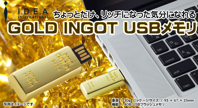 IDEA GOLD INGOT USBメモリ -景品パーク